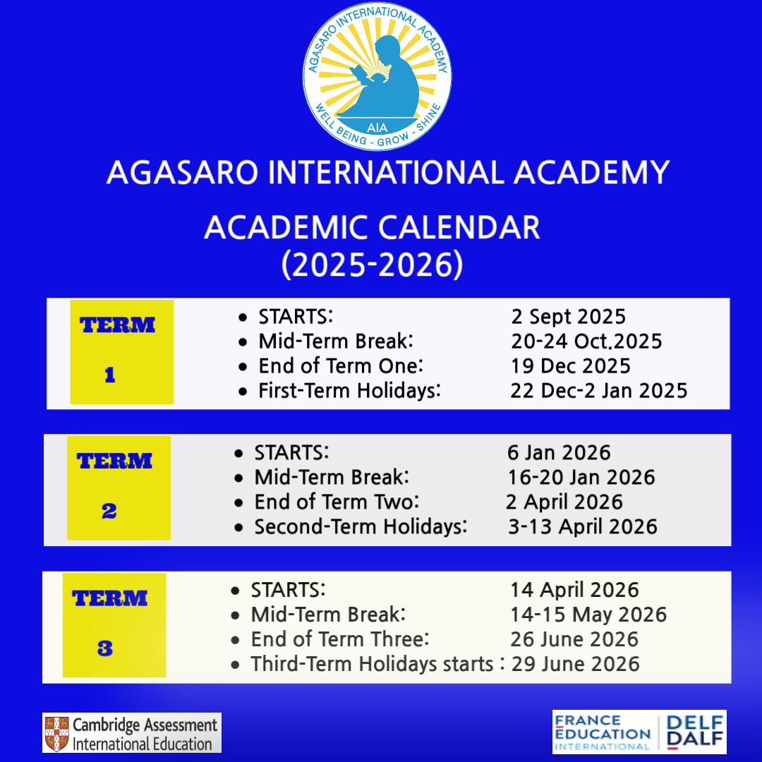 School Calendar – Agasaro International Academy